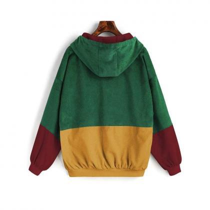 Vintage Loose Hooded Jacket on Luulla
