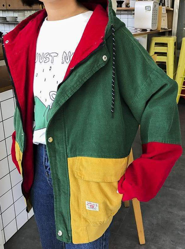 Vintage Loose Hooded Jacket on Luulla