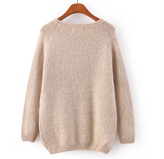 Casual Round Neck Long-sleeved Sweater #er120602 on Luulla