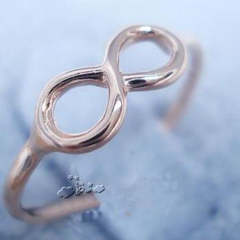 Lovely Figure Eight Tail Rose Gold Ring Mk090903mk on Luulla