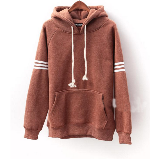 Casual Striped Hooded Sweater #er122205 on Luulla