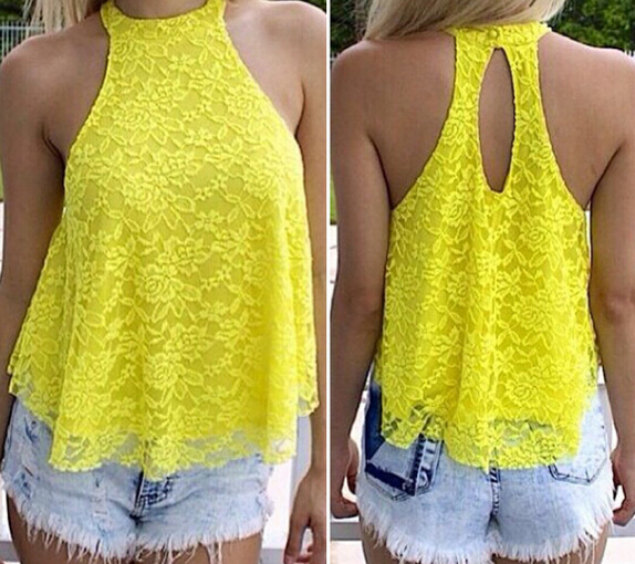 Sexy Lace Stitching Shirts We52105po on Luulla